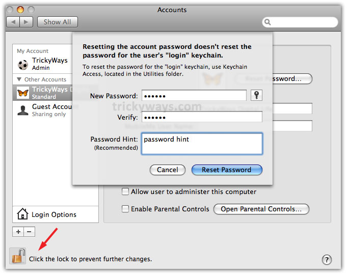 How To Change Mac Password Mac OS X